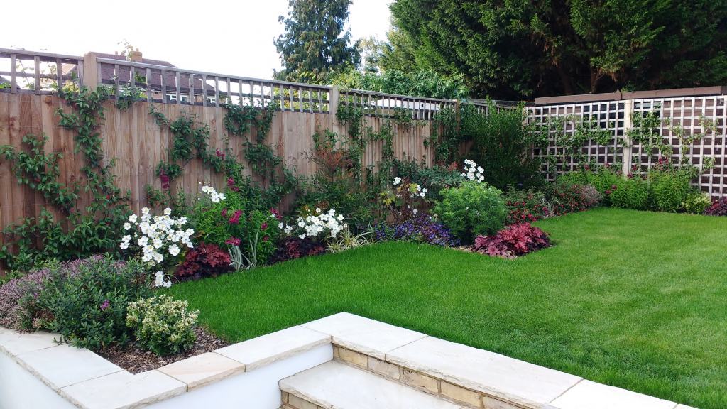 Oct planting in Medium garden design - Rhoda Maw